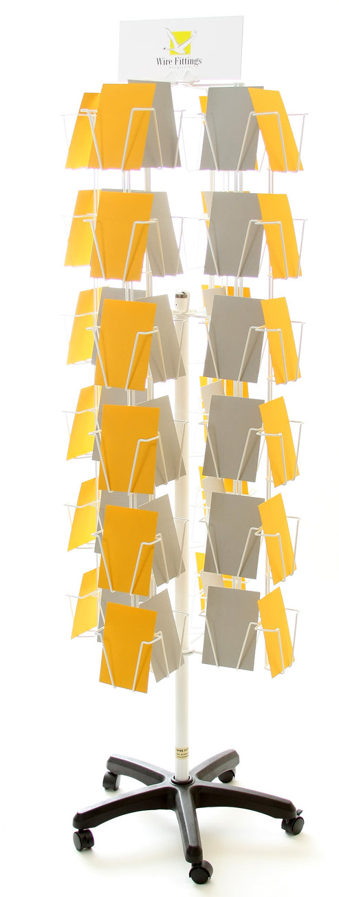 Rotating display stand | 72 pocket greeting card display – Wire Fittings