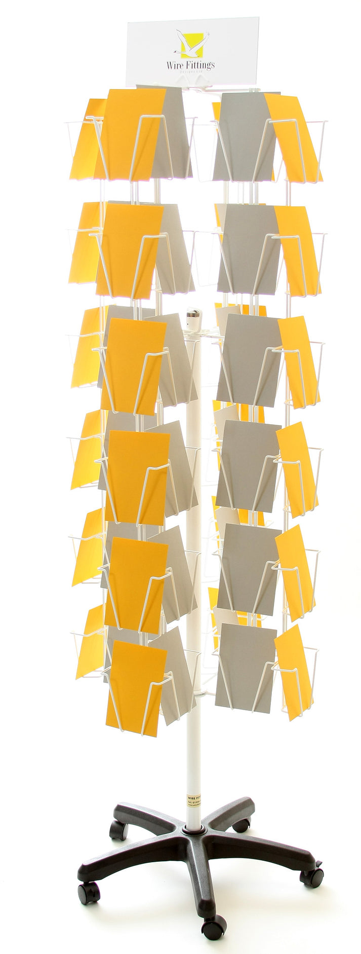 Rotating display stand | 72 pocket greeting card display – Wire Fittings